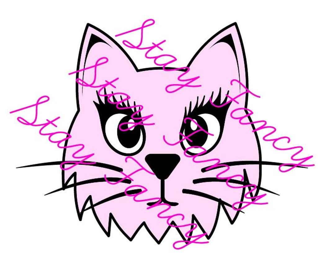Pink Kitty Svg Png Digital Cut Files for Cricut, Silhouette Snowmobile ...