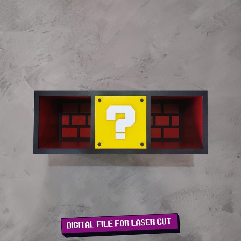 Super Mario Shelf! Laser Cut Files - DIY Fun in 45cm. Transform Your ...