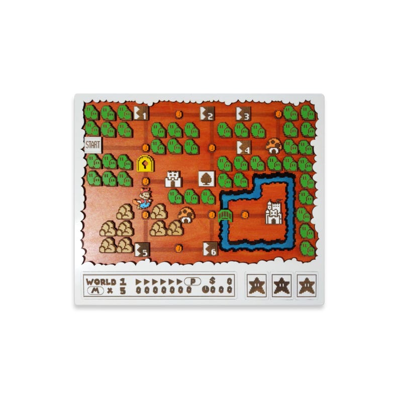 Laser Cut Mario Bros 3 Map Frame Wall Art Design - DXF and Lightburn ...
