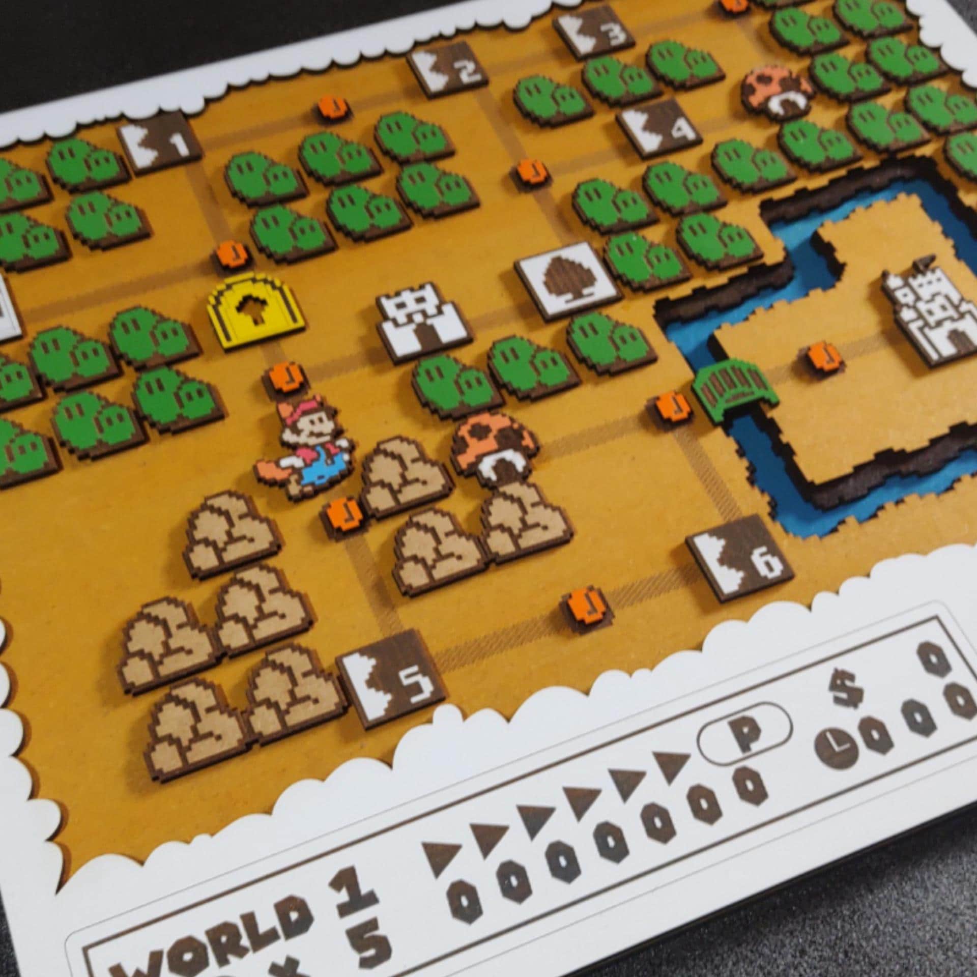 Laser Cut Mario Bros 3 Map Frame Wall Art Design - DXF and Lightburn ...