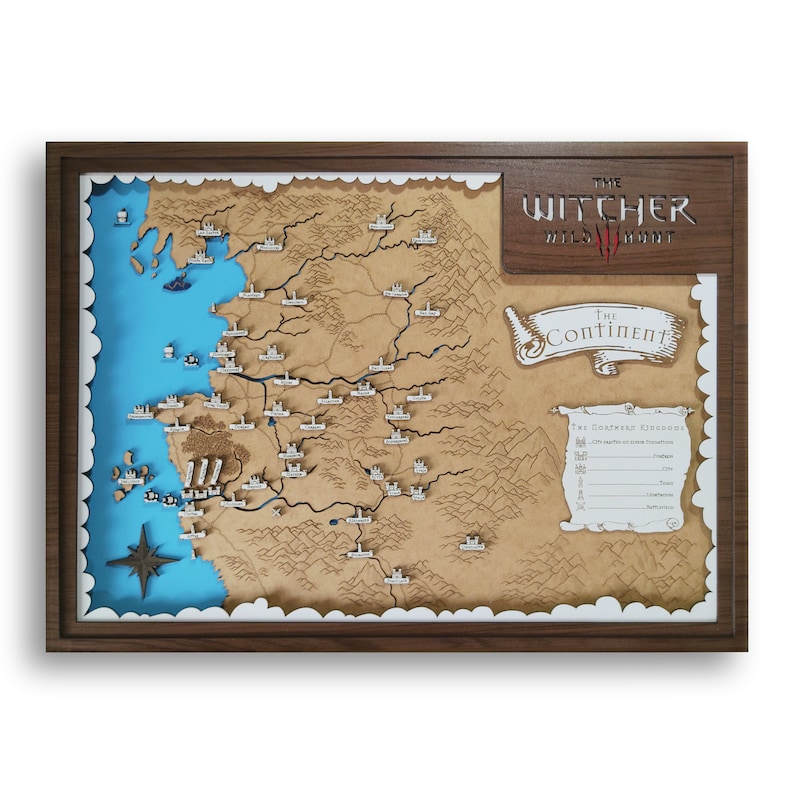 Map Frame, the Witcher Wild Hunt Laser Cut Files - Etsy
