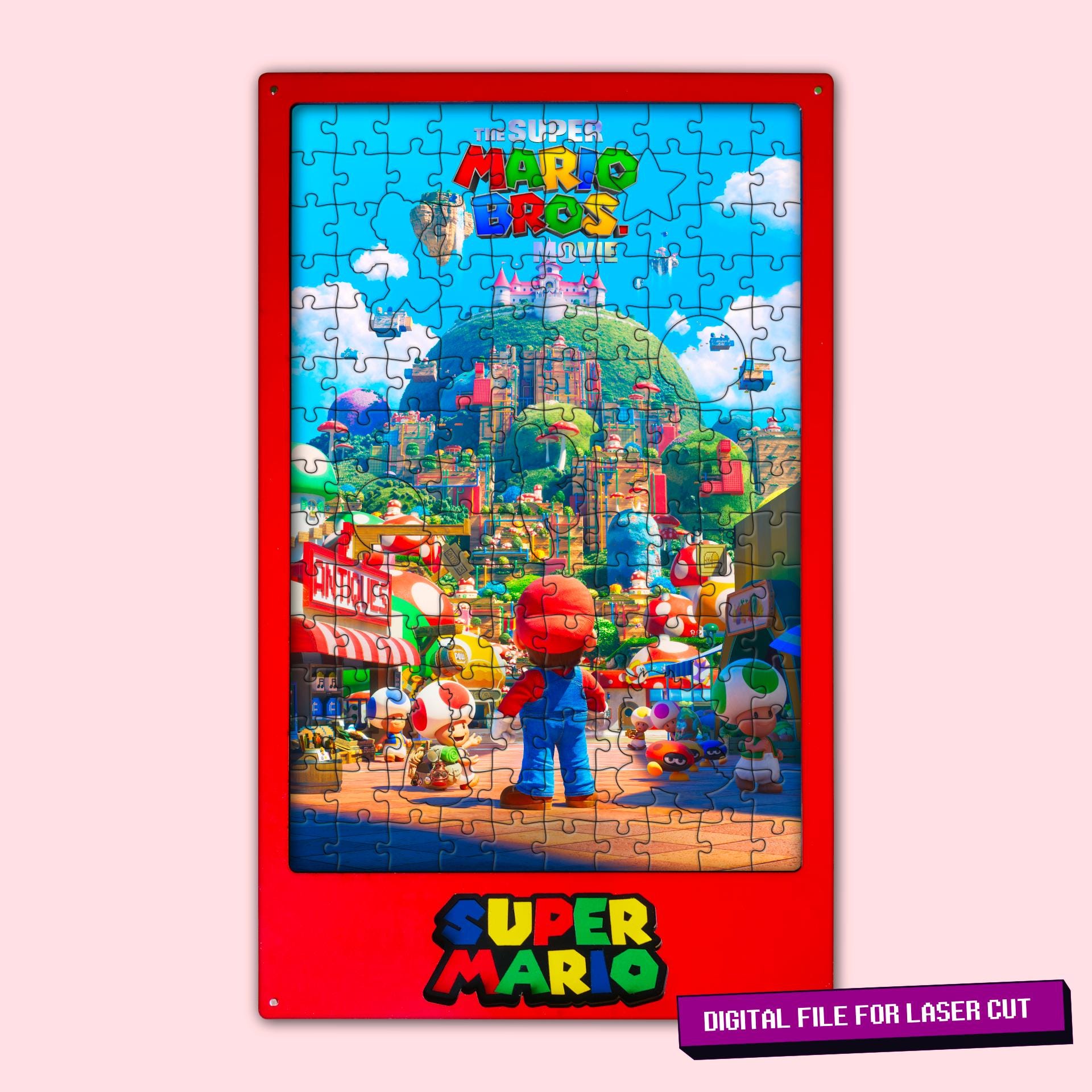 Digital File "laser Cut Project Files" Super Mario Puzzle (155 Piece ...