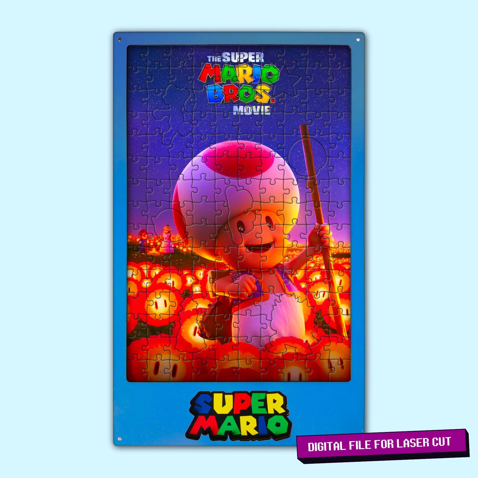 Digital File "laser Cut Project Files" Super Mario Puzzle (155 Piece ...