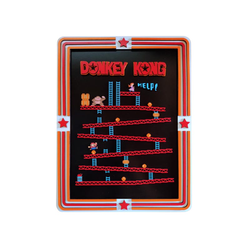 Donkey Kong Scene, DYI ,laser Cut Design for Laser Cut Machine (DXF ...