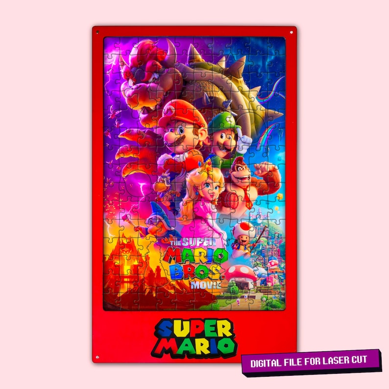 Digital File laser Cut Project Files Super Mario Puzzle 155 Piece ...