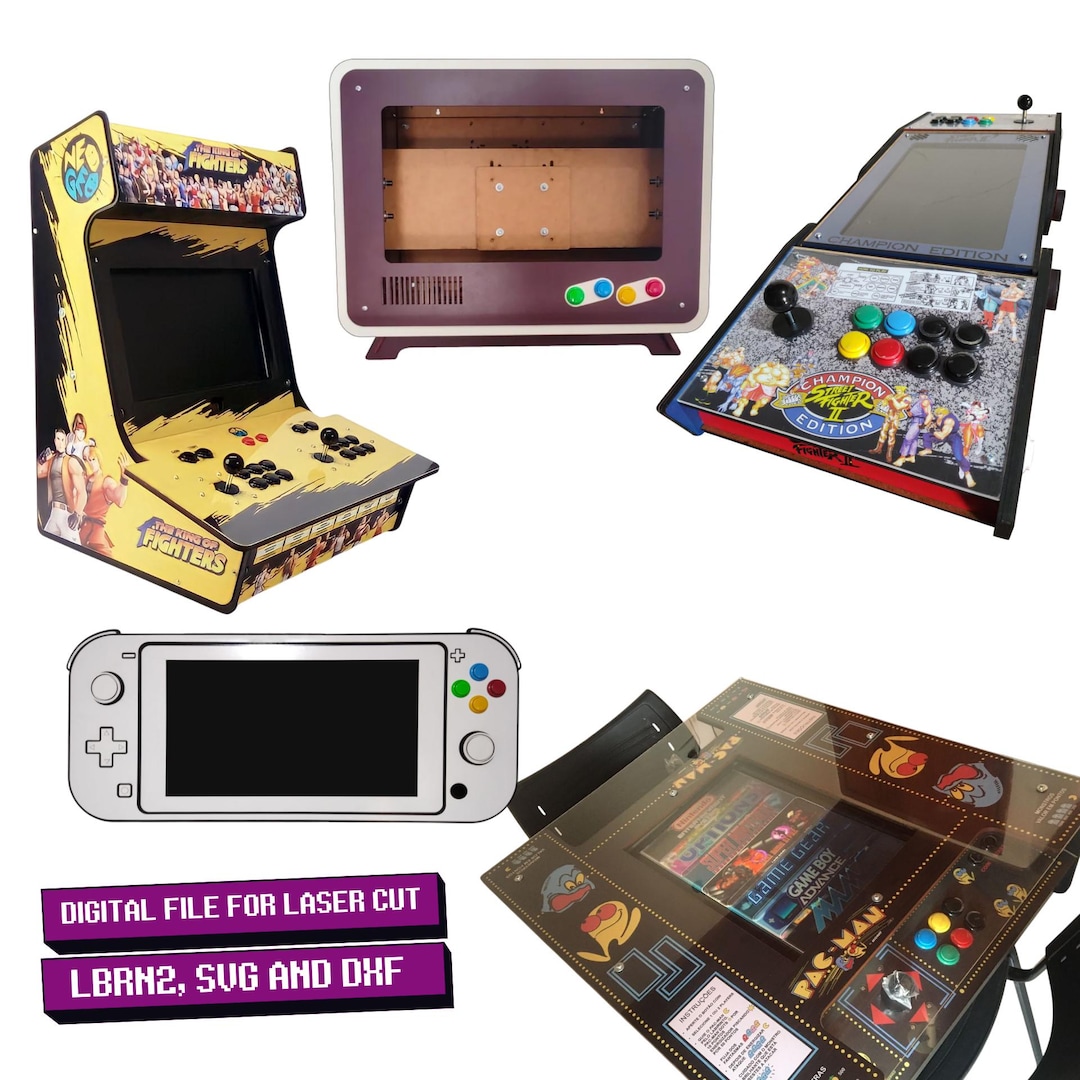 Complete Package With 5 Arcade Projects for Laser Cutting, Pdf and Eps ...