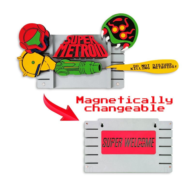 Super Metroid - Do Not Disturb' Sign! Magnetic Fittings! Two in One ...