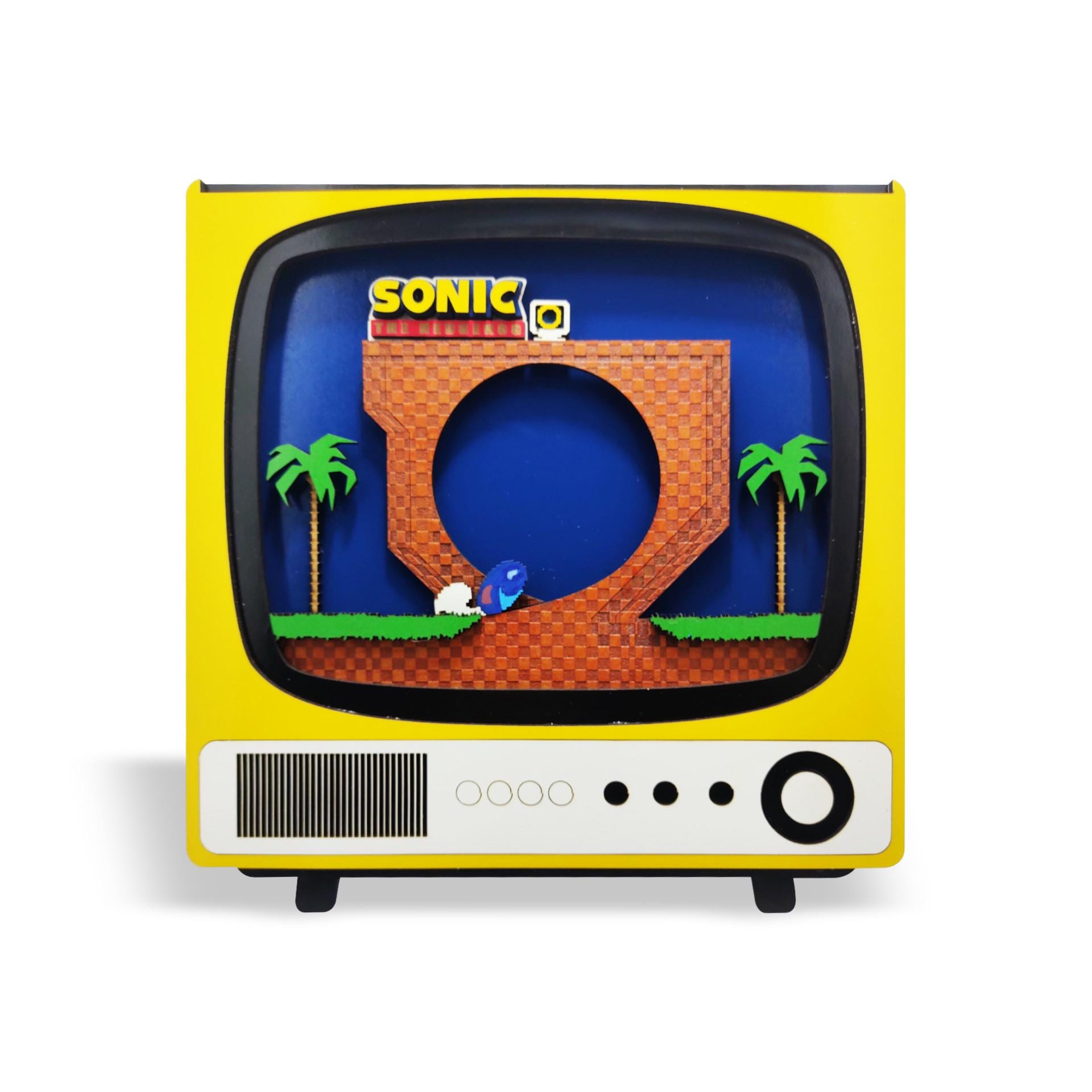 Retro TV Sonic the Hedgehog Green Hill Zone Frame - Digital Laser ...