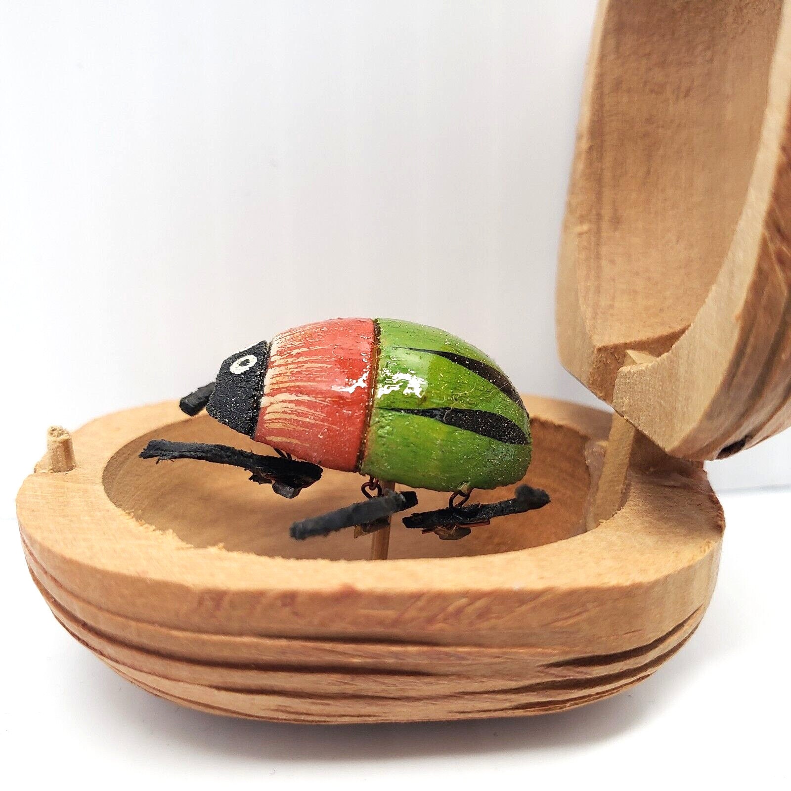 Vintage 1980s Wooden Nut Bug Bobble Beetle Toy EUC - Etsy