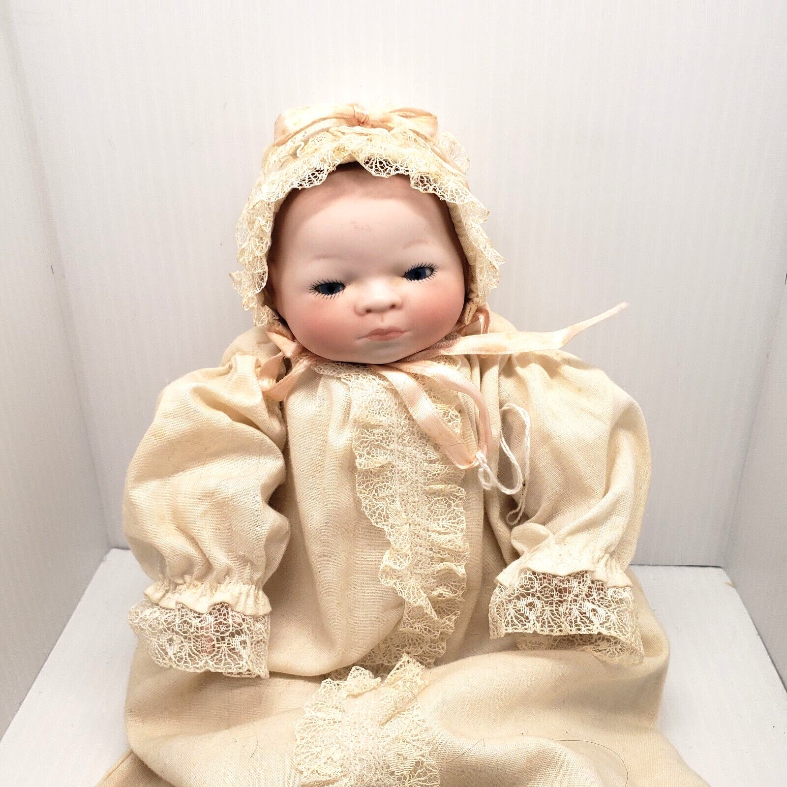 Vintage 1977 Lucille Garrard Porcelain Head Baby Doll in Sleep Dress ...