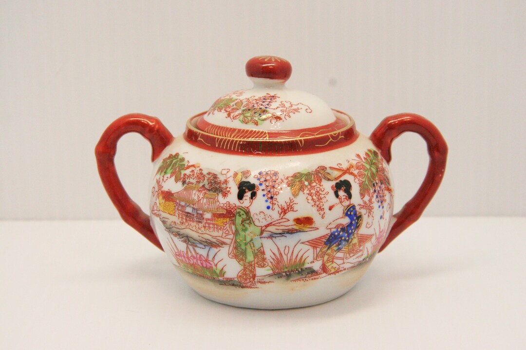 Vintage Nippon Tokusei Japanese Porcelain Sugar Bowl Pot FREE SHIP - Etsy