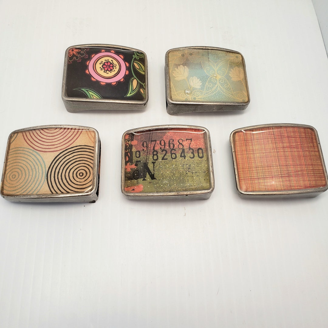 Bundle of 5 Vintage Simply Hip Resin Retro-look Belt Buckles - Etsy