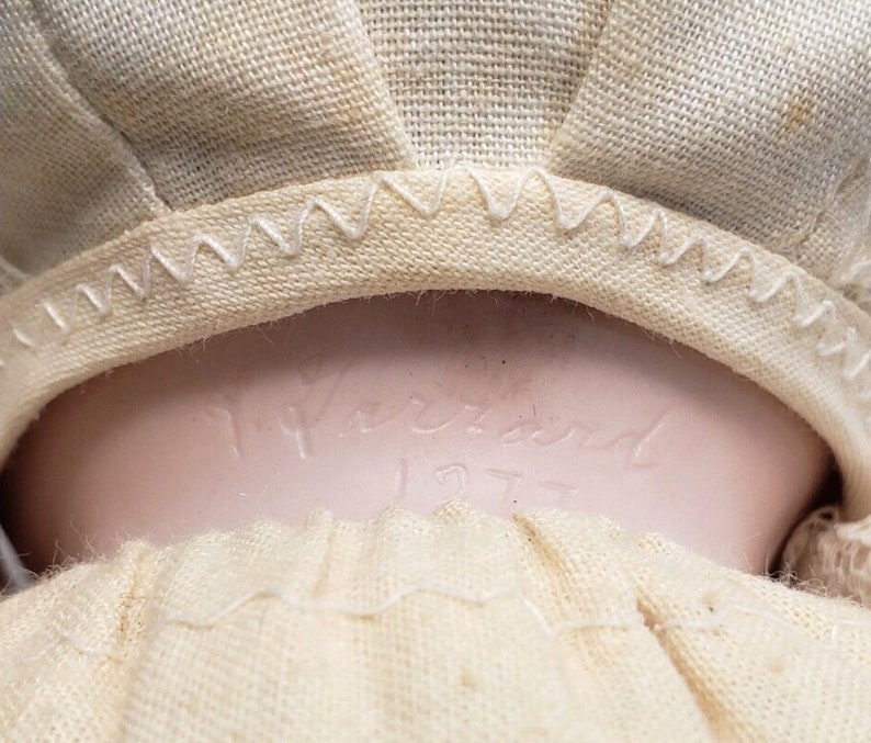 Vintage 1977 Lucille Garrard Porcelain Head Baby Doll in Sleep Dress ...