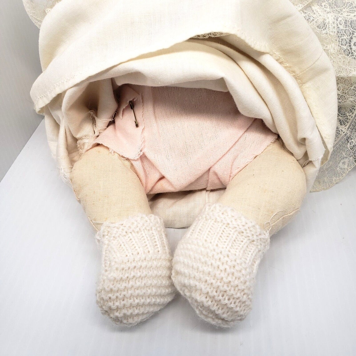 Vintage 1977 Lucille Garrard Porcelain Head Baby Doll in Sleep Dress ...