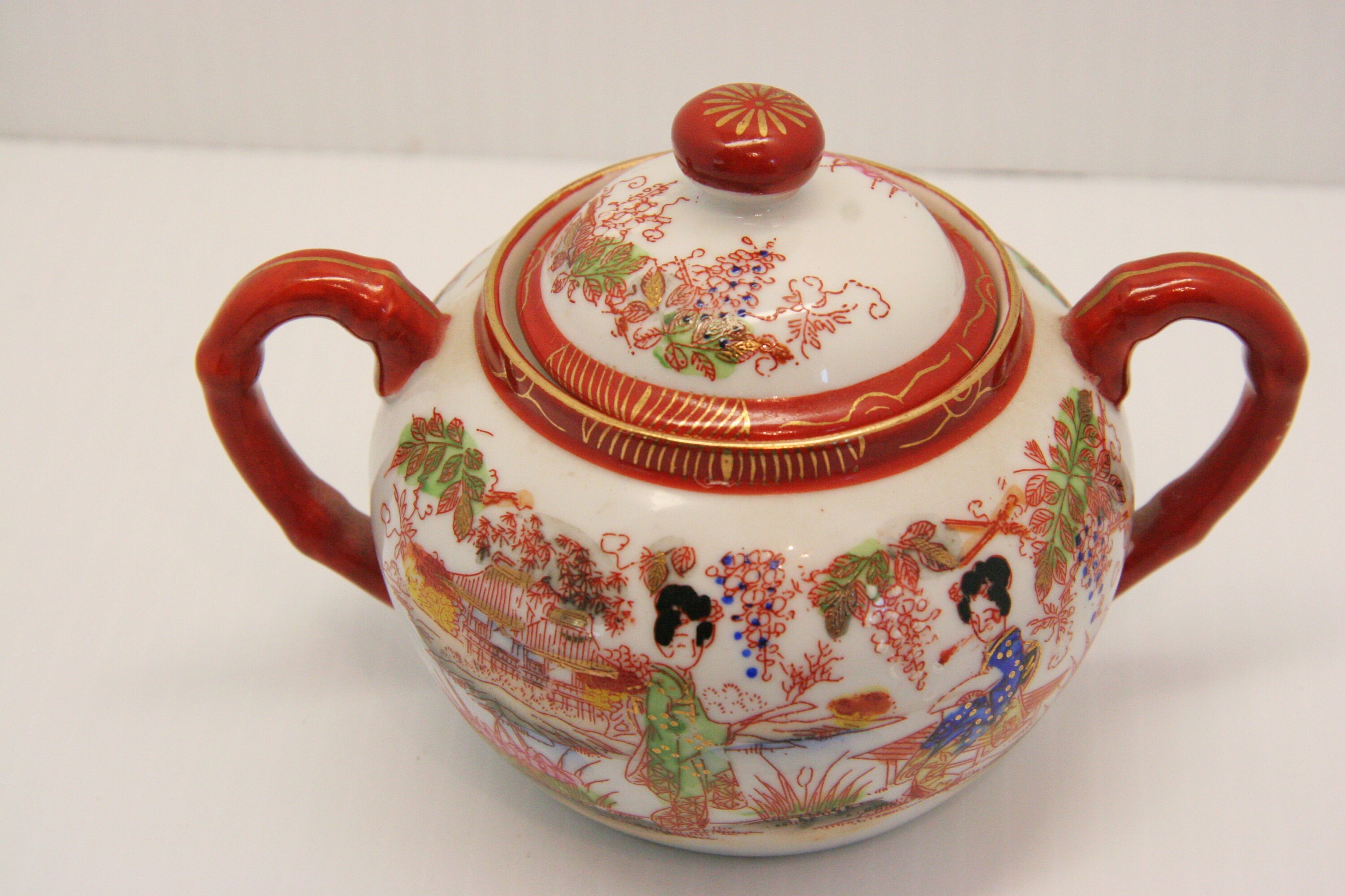 Vintage Nippon Tokusei Japanese Porcelain Sugar Bowl Pot *FREE SHIP* - Etsy