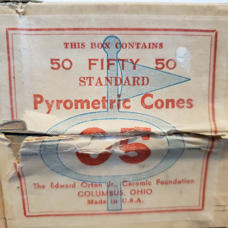 Vintage Orton Standard Pyrometric Cones 2/03/05 Pottery Kiln Open Boxes ...