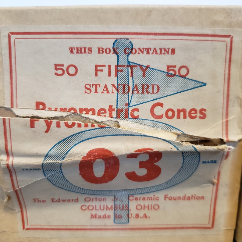 Vintage Orton Standard Pyrometric Cones 2/03/05 Pottery Kiln Open Boxes ...