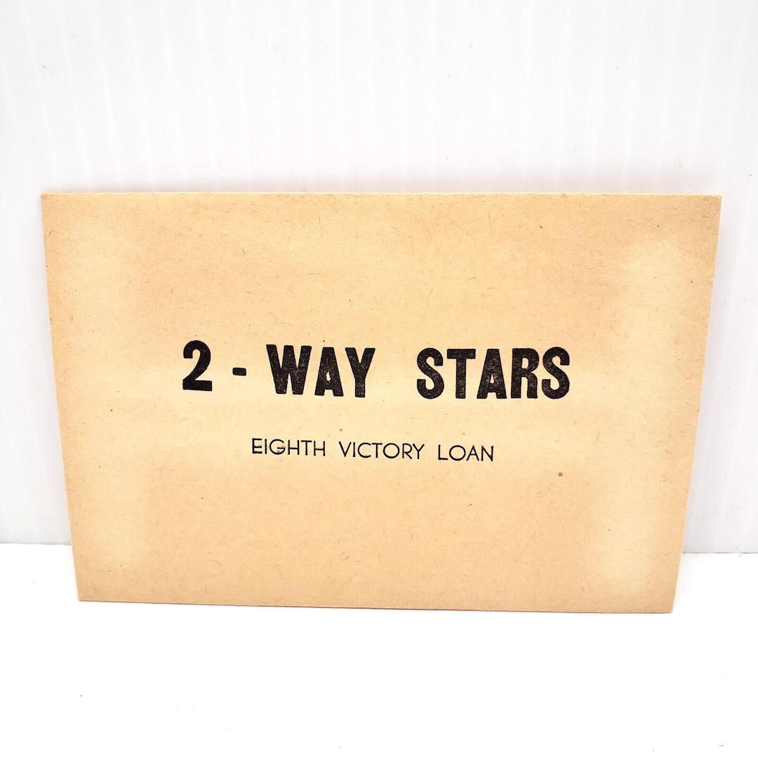 Vintage Eighth Victory Loan 2-way Star Stickers in Sealed Envelope WWII ...