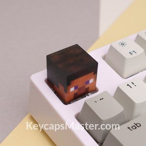 Minecraft Steve Head Artisan Keycap, Custom Keycap, Resin Keycap ...