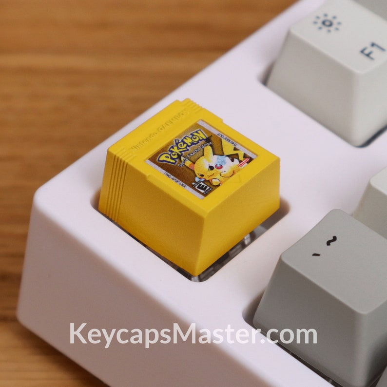 Gameboy Cartridge - Yellow Artisan Keycap, Custom Keycap, Resin Keycap ...