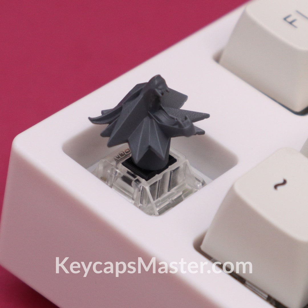 Witcher Wolf Artisan Keycap, Custom Keycap, Resin Keycap, Cherry MX ...