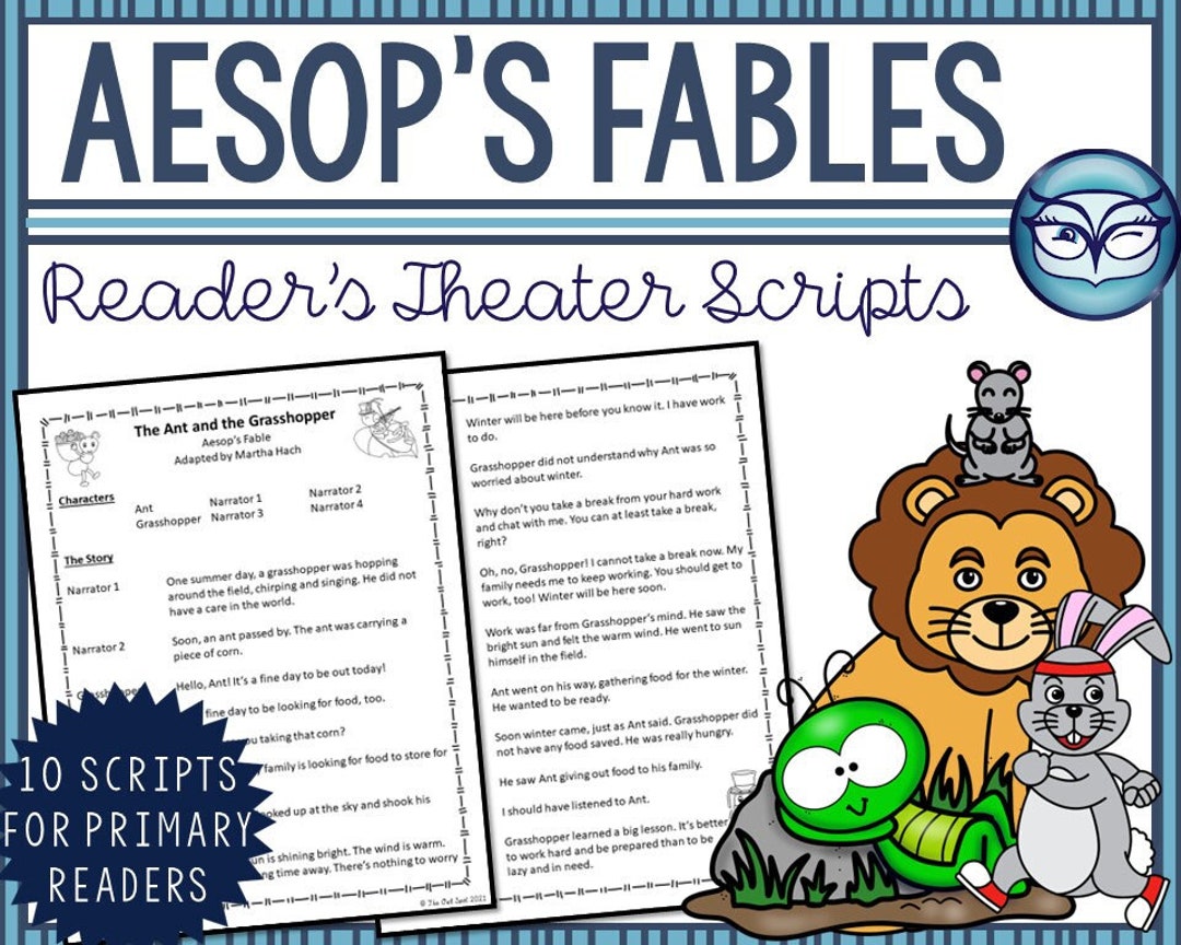 Aesop's Fables Readers Theater Scripts for 4-6 Readers - Etsy