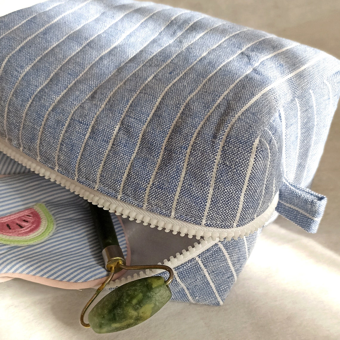 Quilted Makeup Bag, Quilted Cosmetic Bag, Quilted Toiletry Bag, Makeup ...