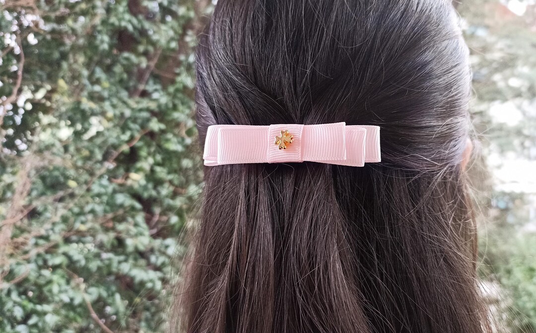 French Barrette, Bow Barrette, French Hair Barrette, Small Barrette ...