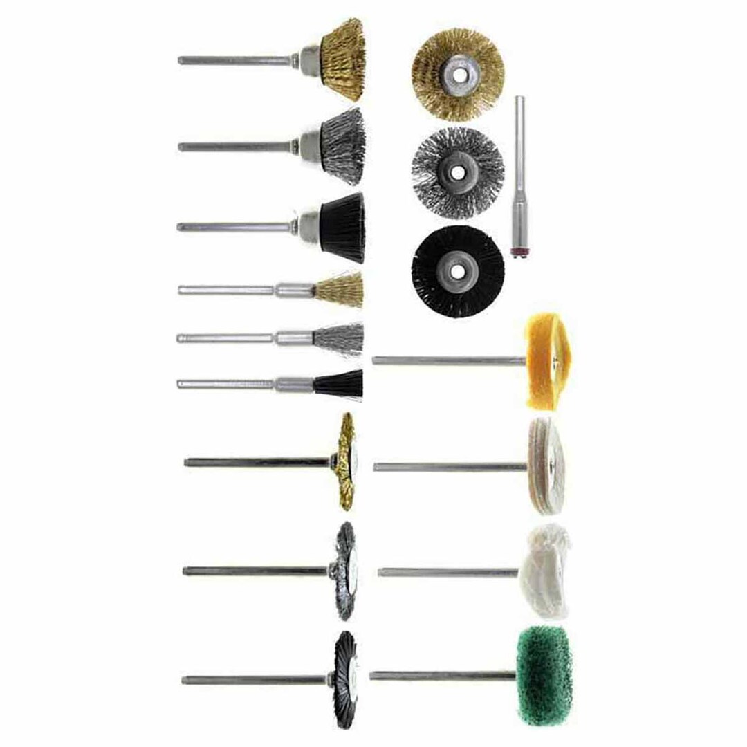 17pc Cleaning Rotary Brush Set 1/8 Inch Shank - Etsy
