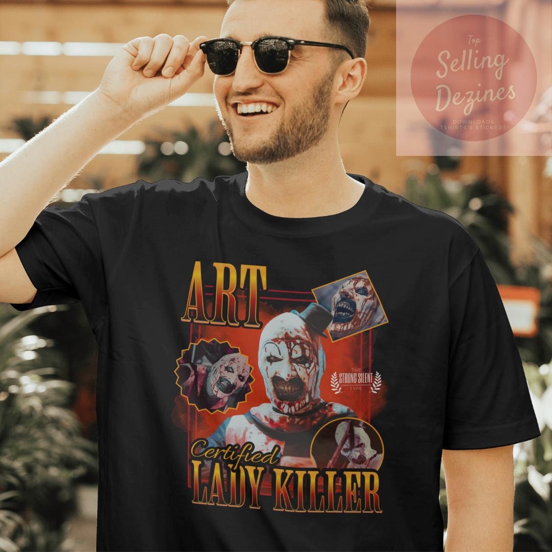 Unisex DTG Art the Mute Clown Terrifier Inspired 80's Retro Vintage ...