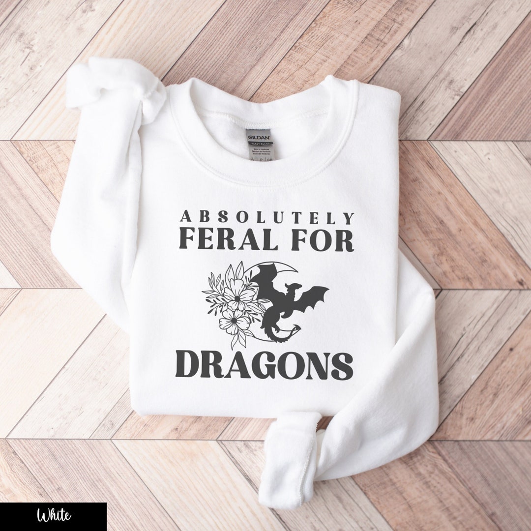 Dragon Crewneck Fantasy Reader Shirt Dragon Merch Booktok Merch Booktok ...