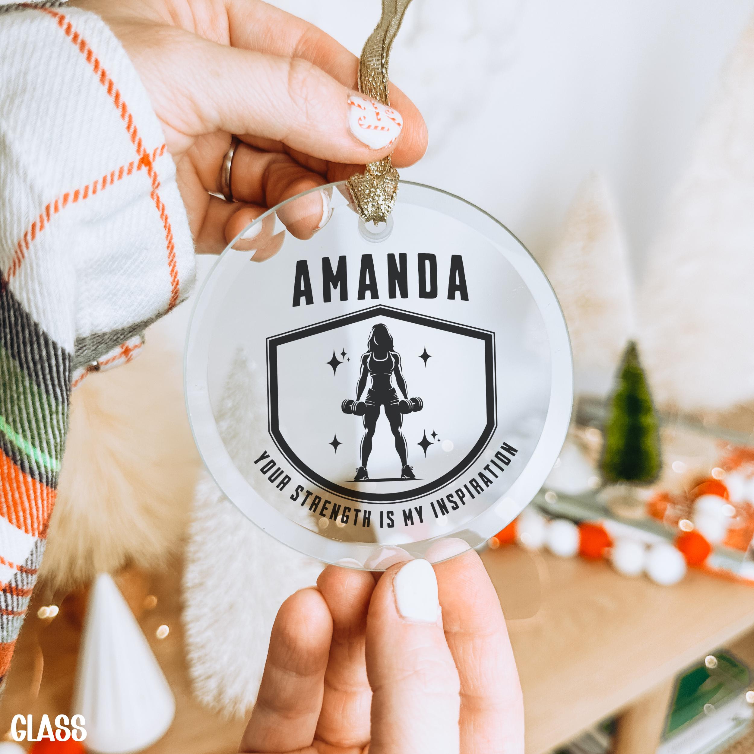 Personalized Female Weight Lifter Ornament, Custom Weightlifting ...
