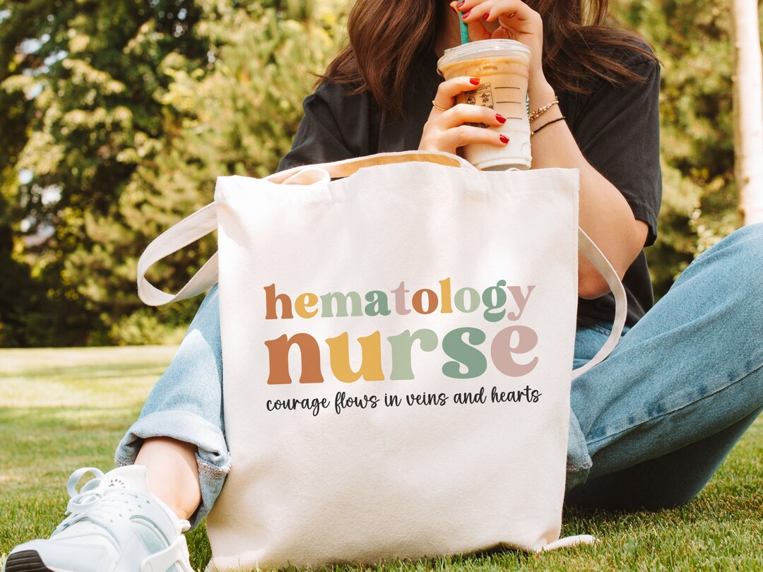 Hematology Nurse Tote Bag, Hematologist Grad Gift, Nursing Hospital ...