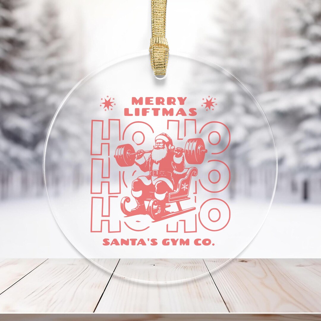 Merry Liftmas Weightlifting Ornament, Weightlifter Stocking Stuffer ...
