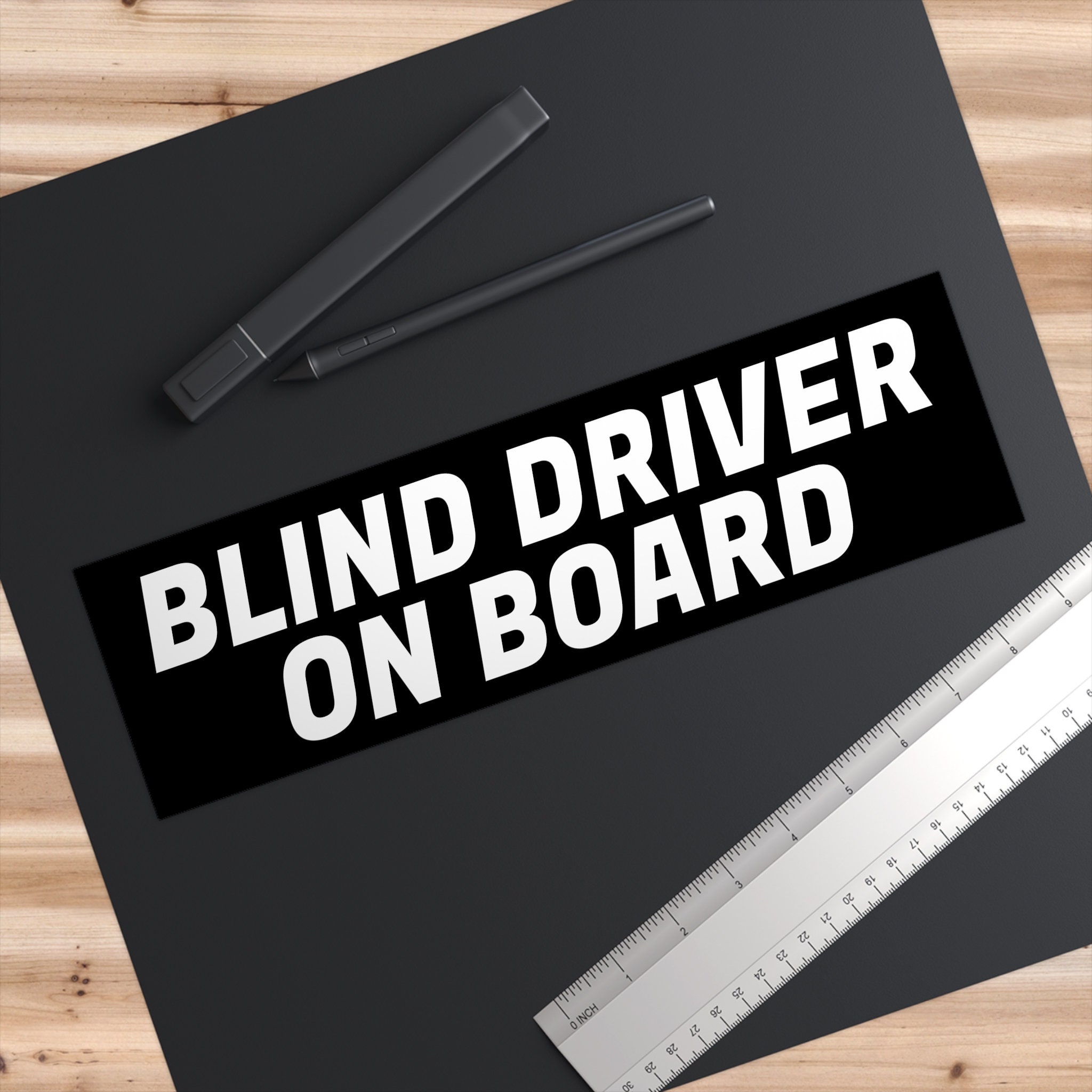 Blind Driver on Board Funny Bumper Sticker Joke Bumper Sticker for Car ...
