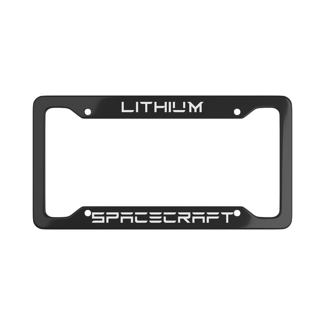 Lithium Spacecraft Tesla License Plate Frame, Funny Electric Car Joke ...