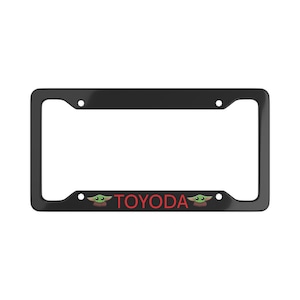 TOYOTA License Plate Frame, TOYODA Aluminum License Plate Frame, Baby ...
