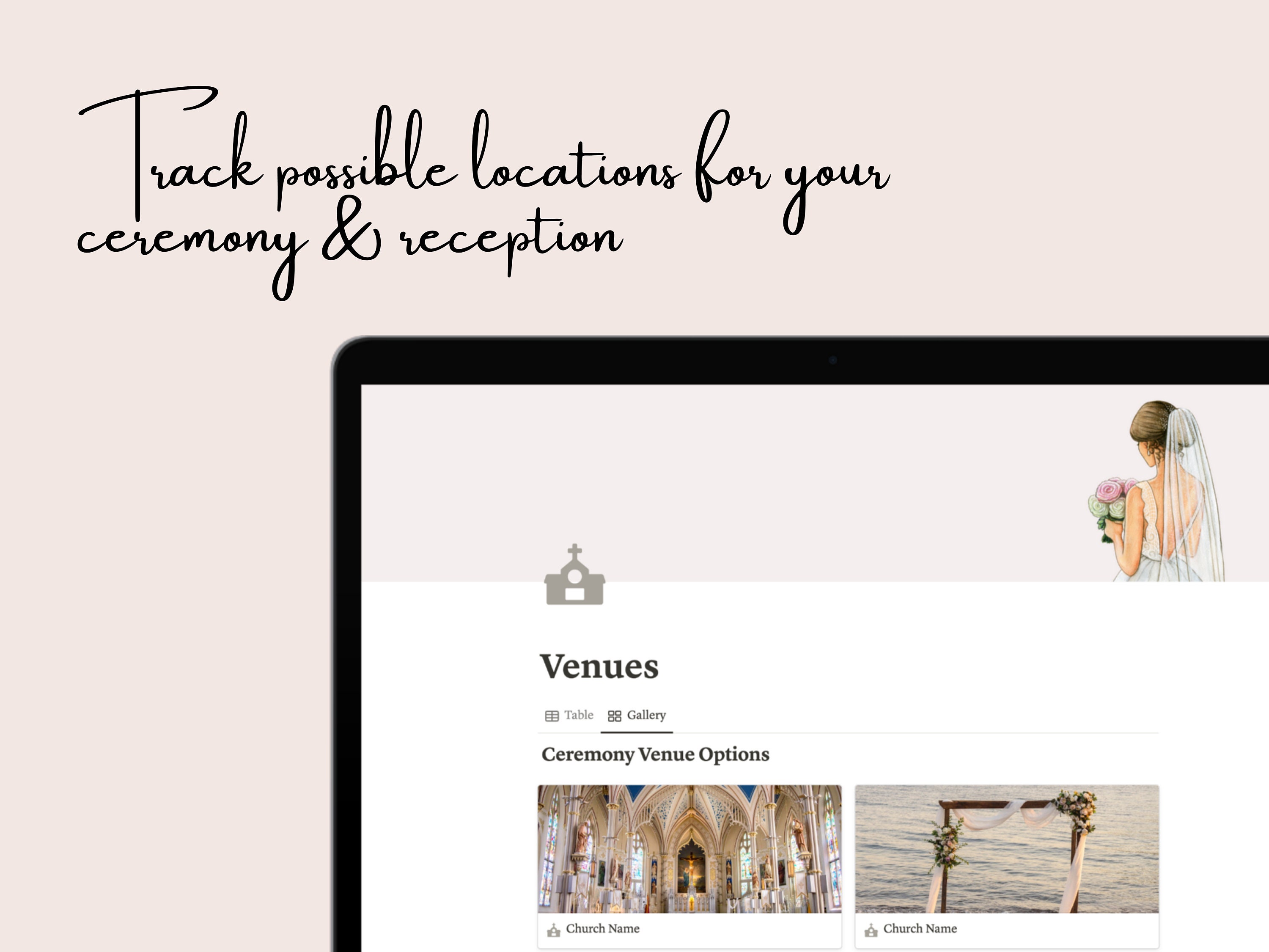 Wedding Planner Notion Template With Budget, Timeline and Wedding ...