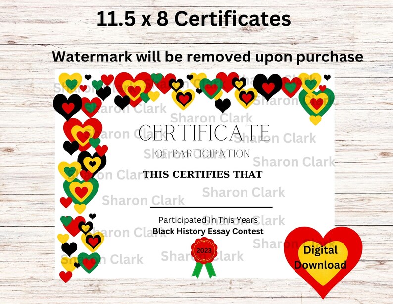 Black History Certificate - Etsy