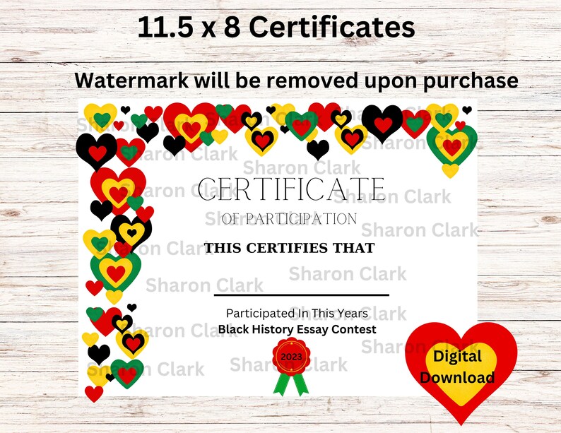 Black History Certificate - Etsy