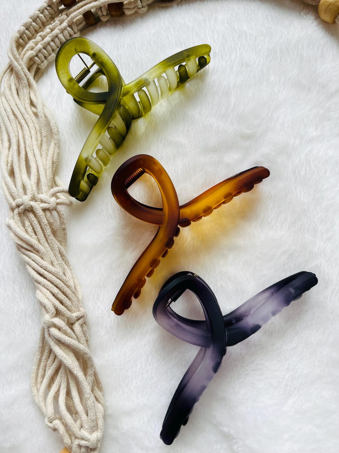 Multi Colors Rectangle Hair Claws,square Extra Large Hairclips for ...