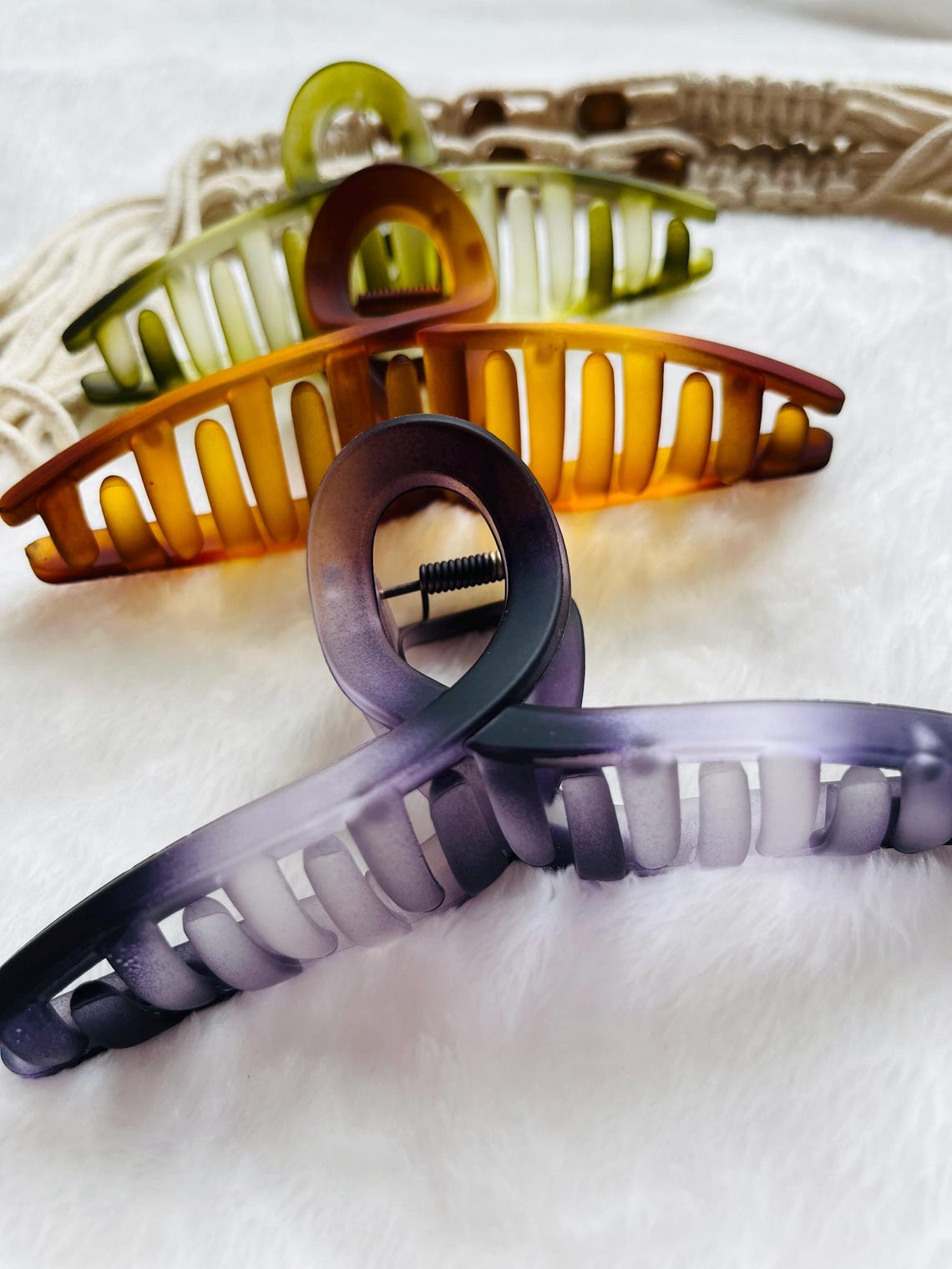 Multi Colors Rectangle Hair Claws,square Extra Large Hairclips for ...