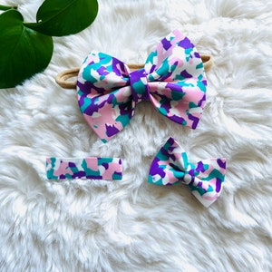 The Set of 3 Baby Girl Bows, Baby Bow Headband, Small Hair Bows ...