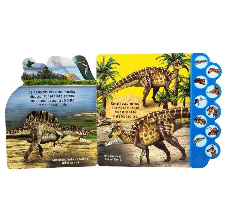 Hear the Dinosaurs,interactive Sound Book,toddler Book,learning Book ...