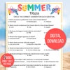 12 Printable Summer Game Bundle for Kids and Adults - Beach, Pool Party ...