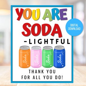 Soda Appreciation Sign, Soda Sign, Appreciation Week Printable Sign ...