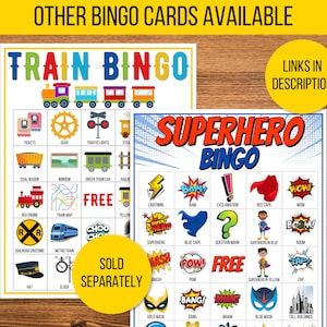 Construction Bingo, 30 Printable Construction Bingo Cards, Construction ...