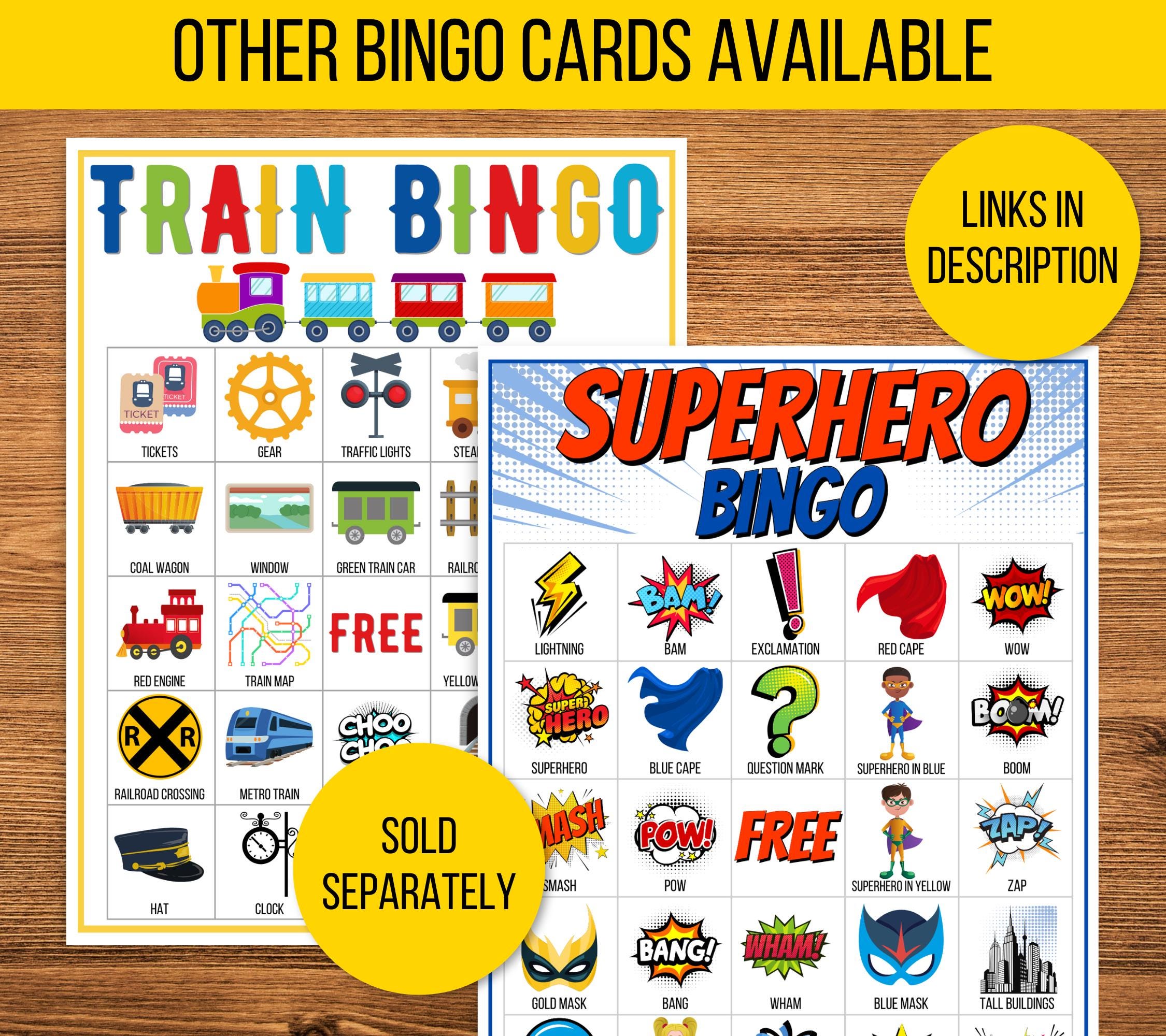 Construction Bingo, 30 Printable Construction Bingo Cards, Construction ...