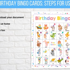 Birthday Bingo, Birthday Party Game, Happy Birthday Bingo Board Game ...