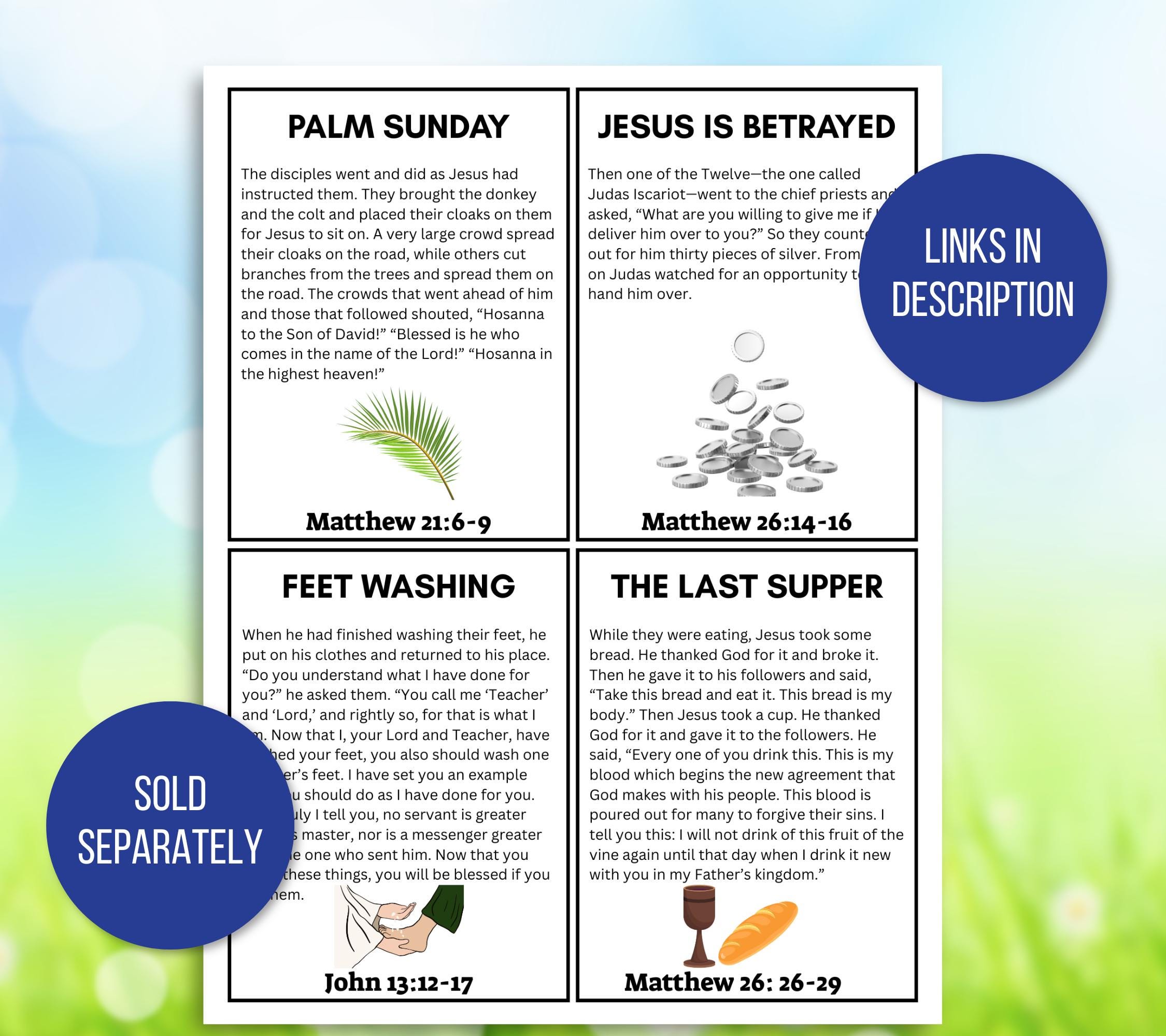 Easter Story Treasure Hunt, Religious Easter Scavenger Hunt, Christian ...